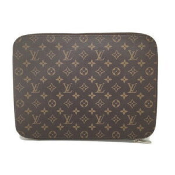 Louis Vuitton | Bags | Louis Vuitton Monogram Top Laptop Wrap Brown ...